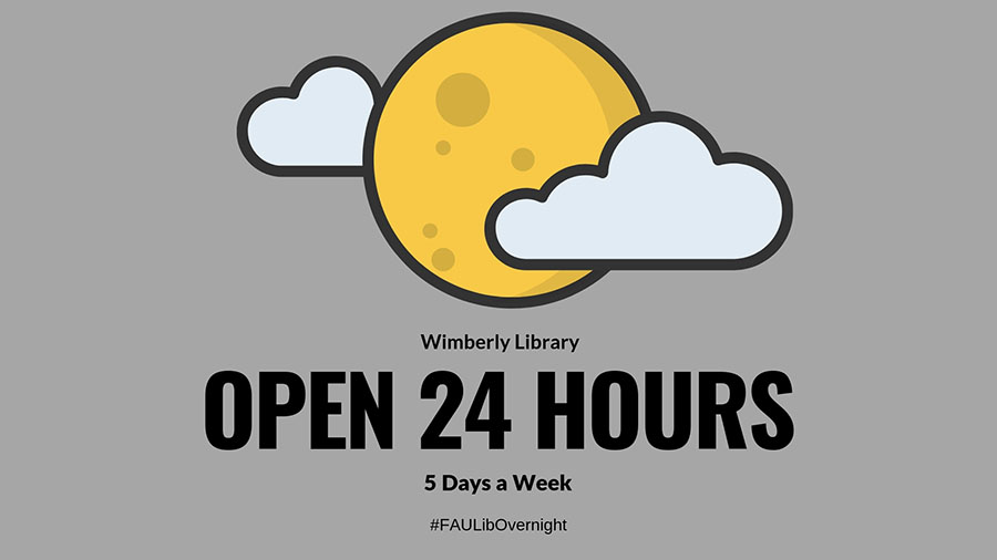 Wimberly Library Becomes a 24-Hour Library | FAU Libraries